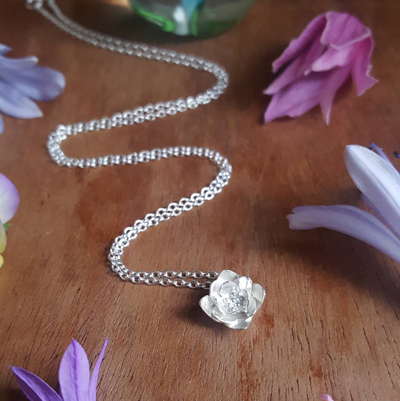 Blossom Necklace | Silver Flower Pendant | Pretty Floral Jewellery ...