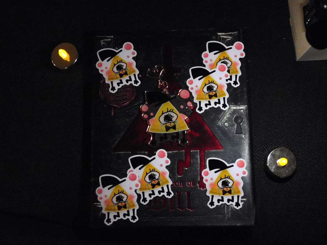 Drunk Bill Cipher Charms (3") + Sticker (2.5") - Etsy