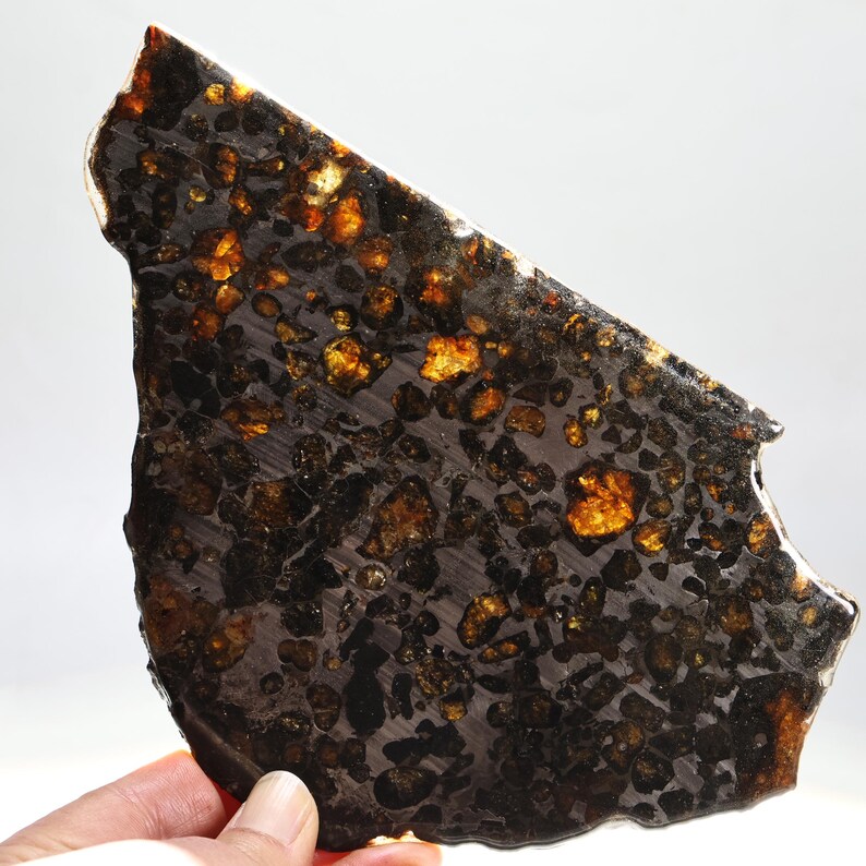 Sericho Pallasite Meteorite Slice From Kenya, 214g Natural Meteorite ...