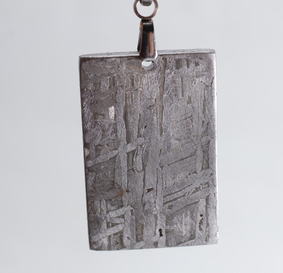 Natural Iron Meteorite Pendant，meteorite Rectangle Jewelry Necklace ...