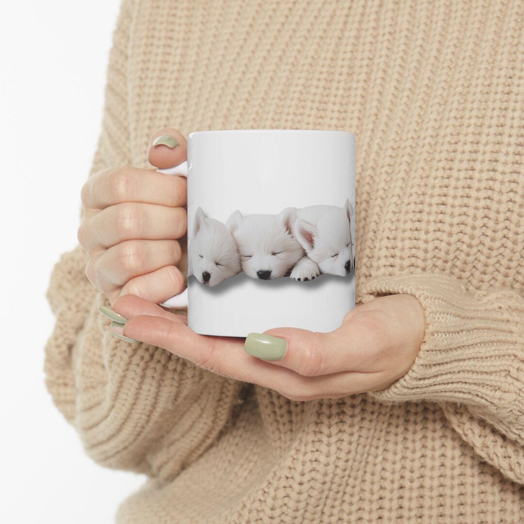 Adorable Puppy Ceramic Mug, Cute Dog Coffee Cup, Animal Lover Gift ...
