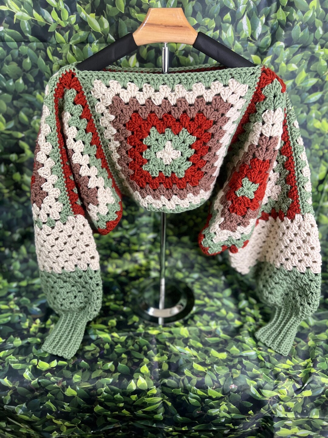Granny Square Cropped Sweater - Etsy