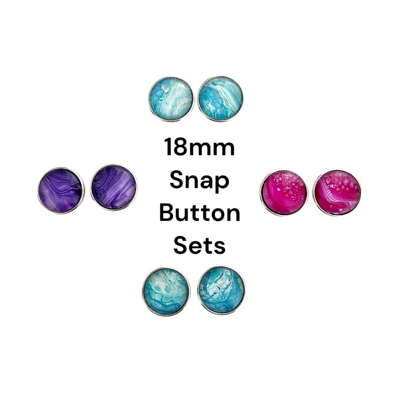 Snap Button Earrings - Etsy