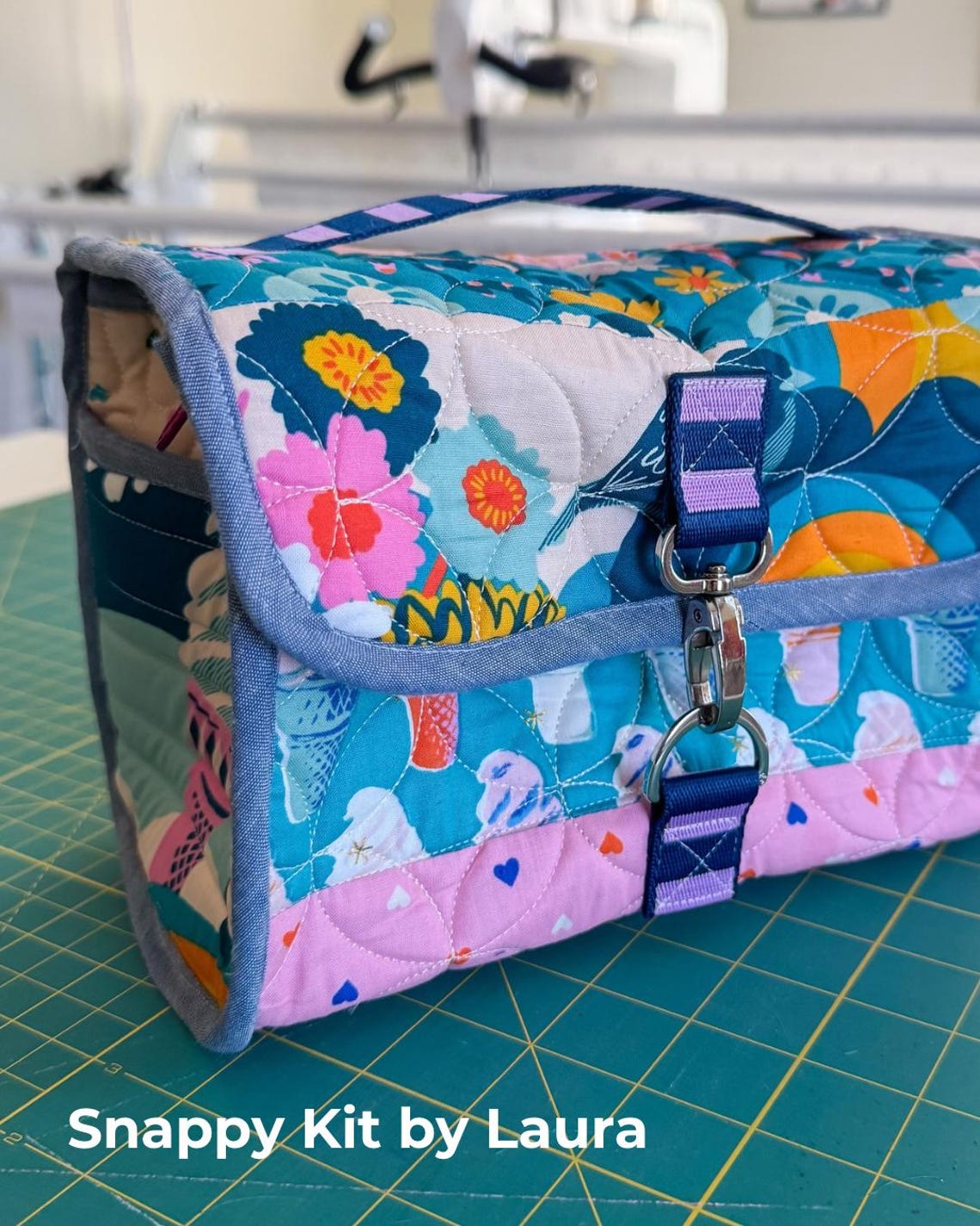 Quilted Toiletry Bag Sewing Pattern - Structured Satchel, Custom ...