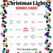 Christmas Lights Bingo Cards - Etsy