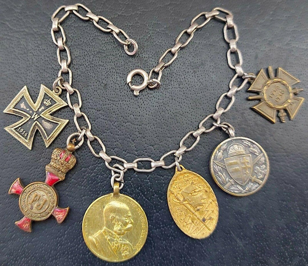 10579 German Austro-hungarian WW1 Miniatures Chain Cross of Merit Iron ...