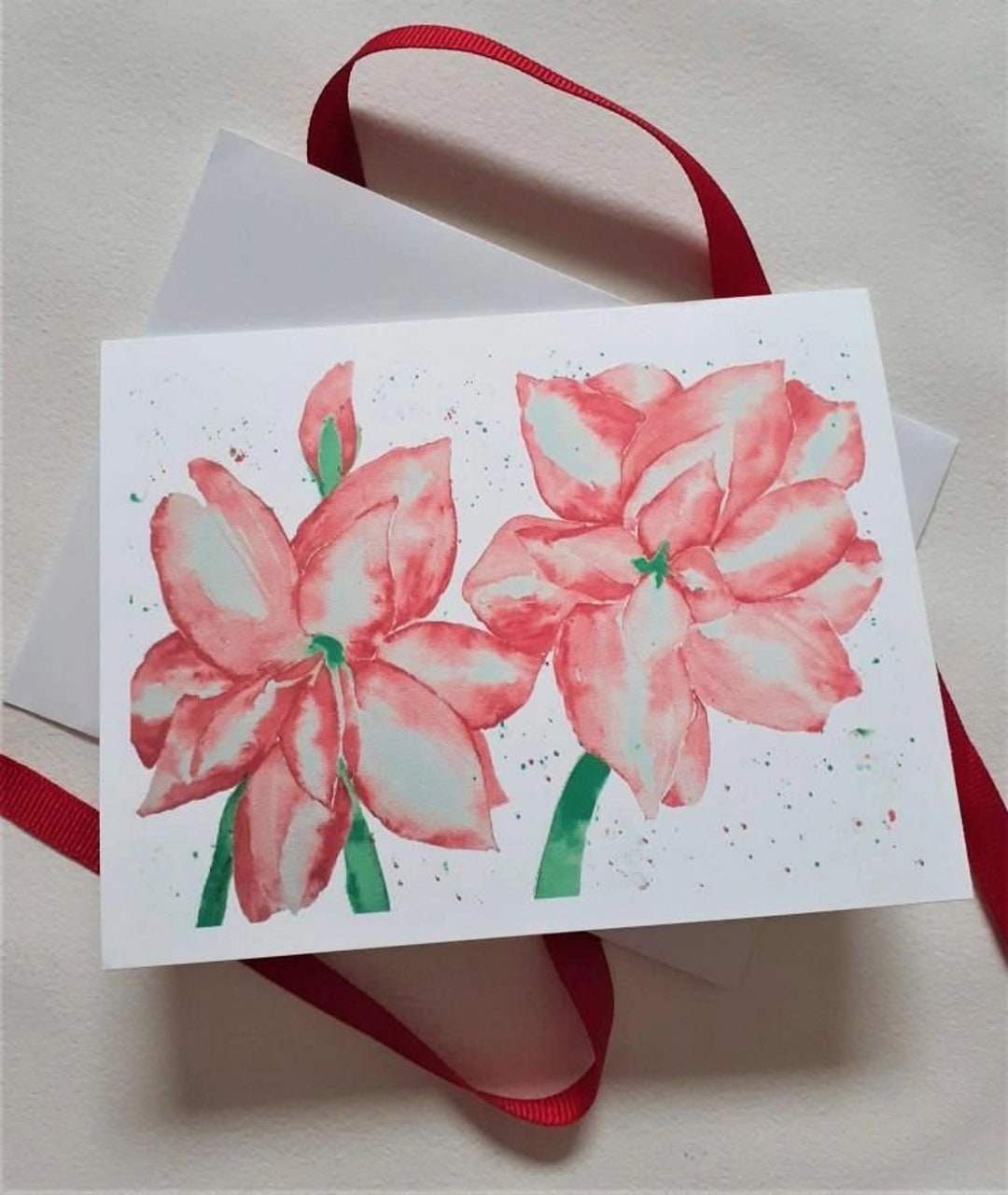 Drops of Red Notecard Set 8 Cards & Envelopes - Etsy