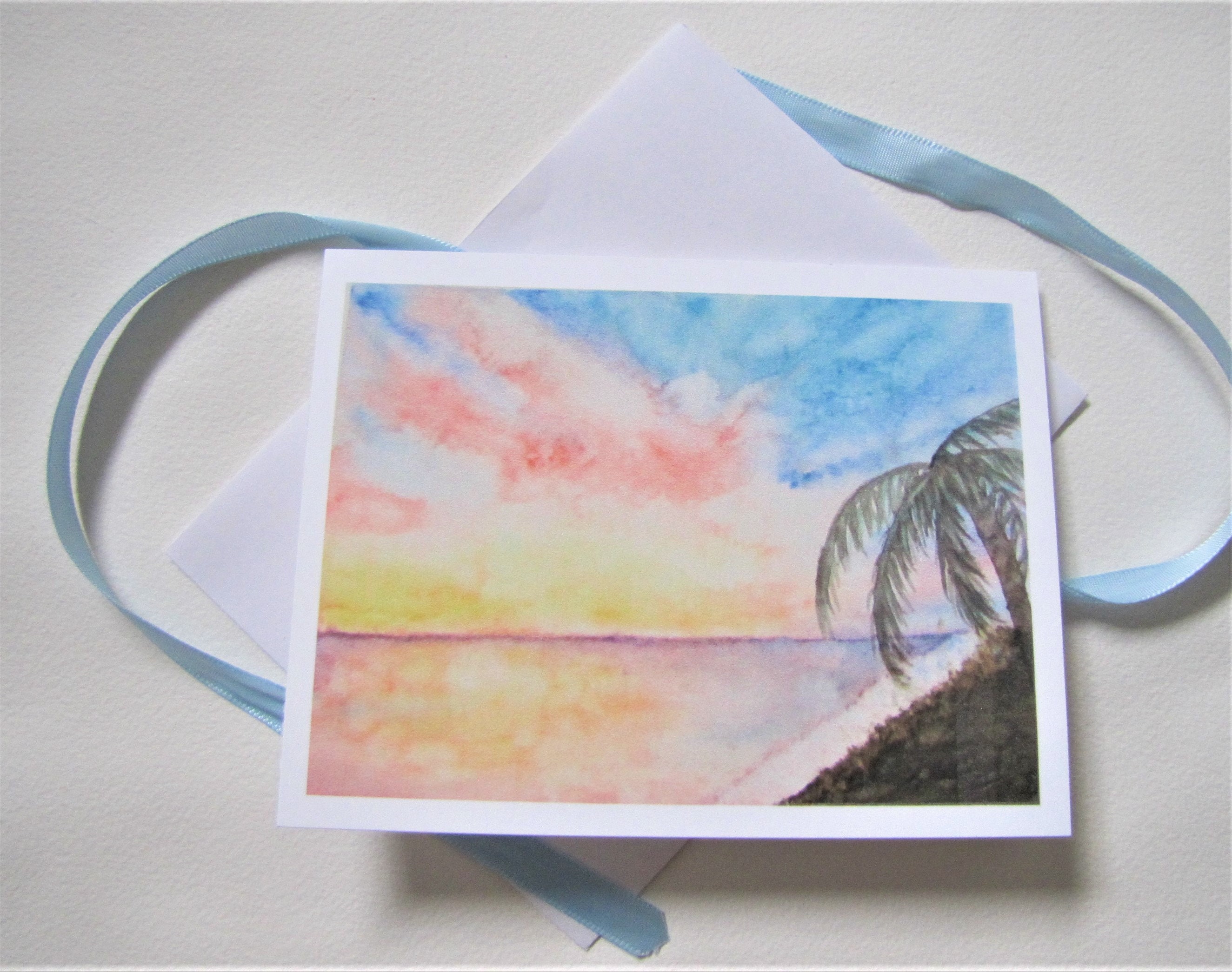 Beach Breezes Watercolor Notecard Set: Blank Thank You Notes - Etsy