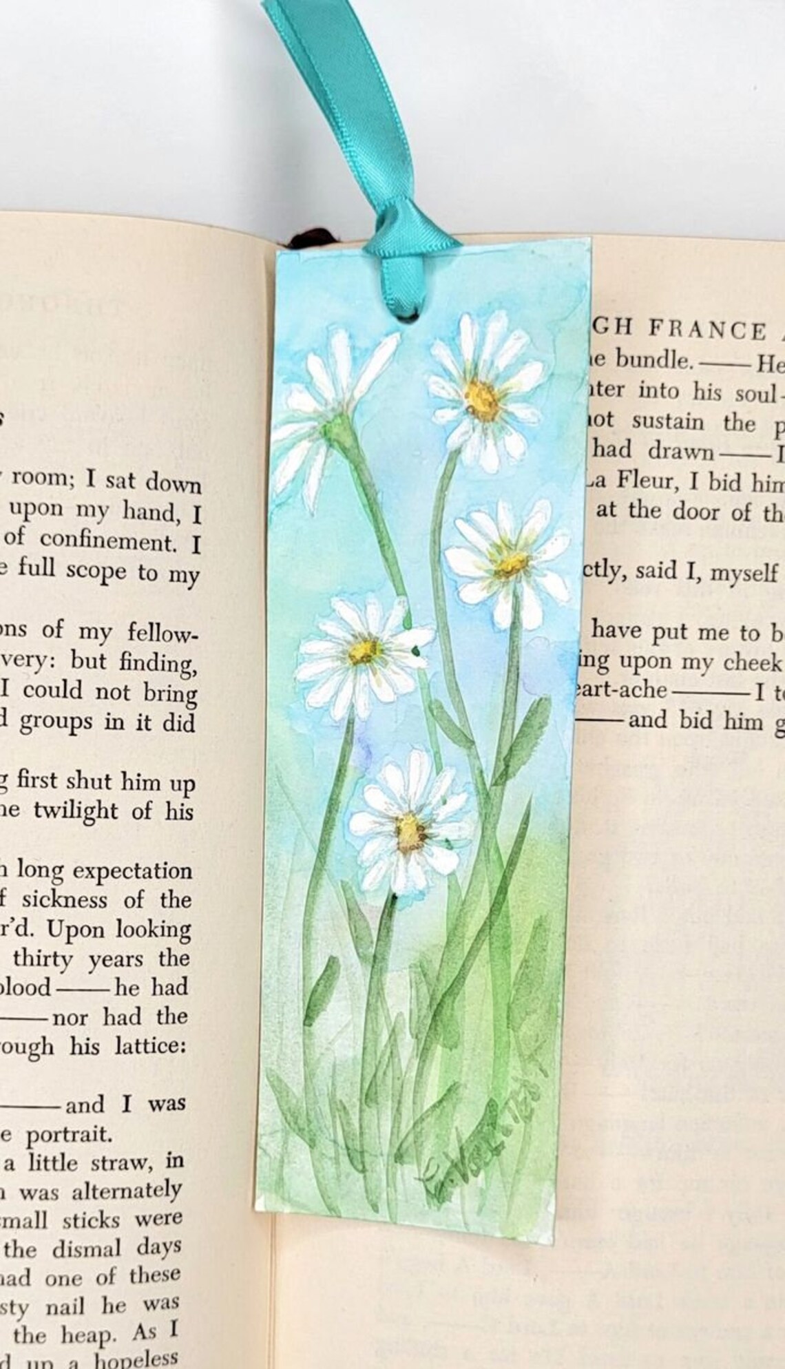 Daisy Fields Watercolor 4 Bookmark Set - Etsy