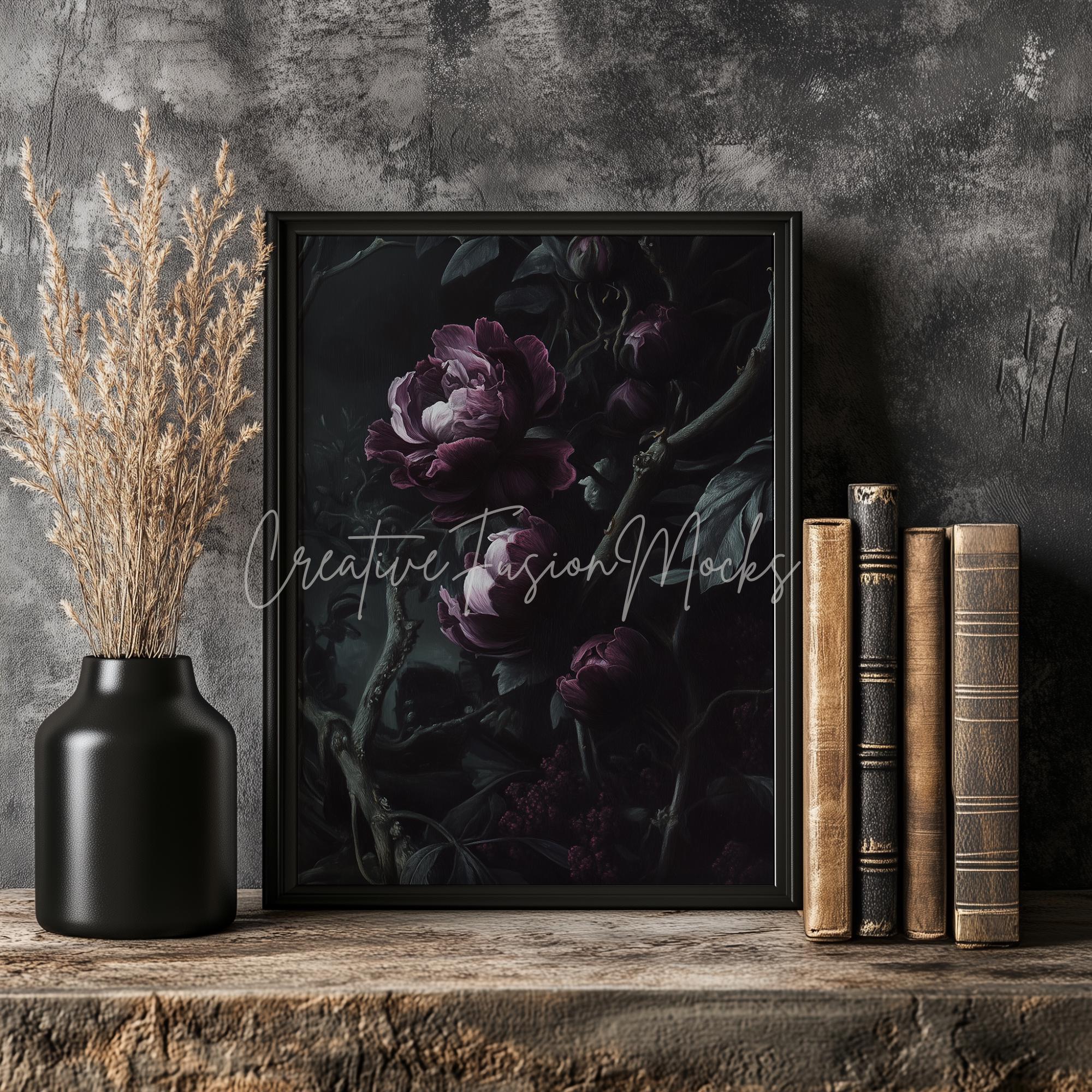Dark Academia Frame Mockup | Vintage Art Display | PSD Smart Object ...