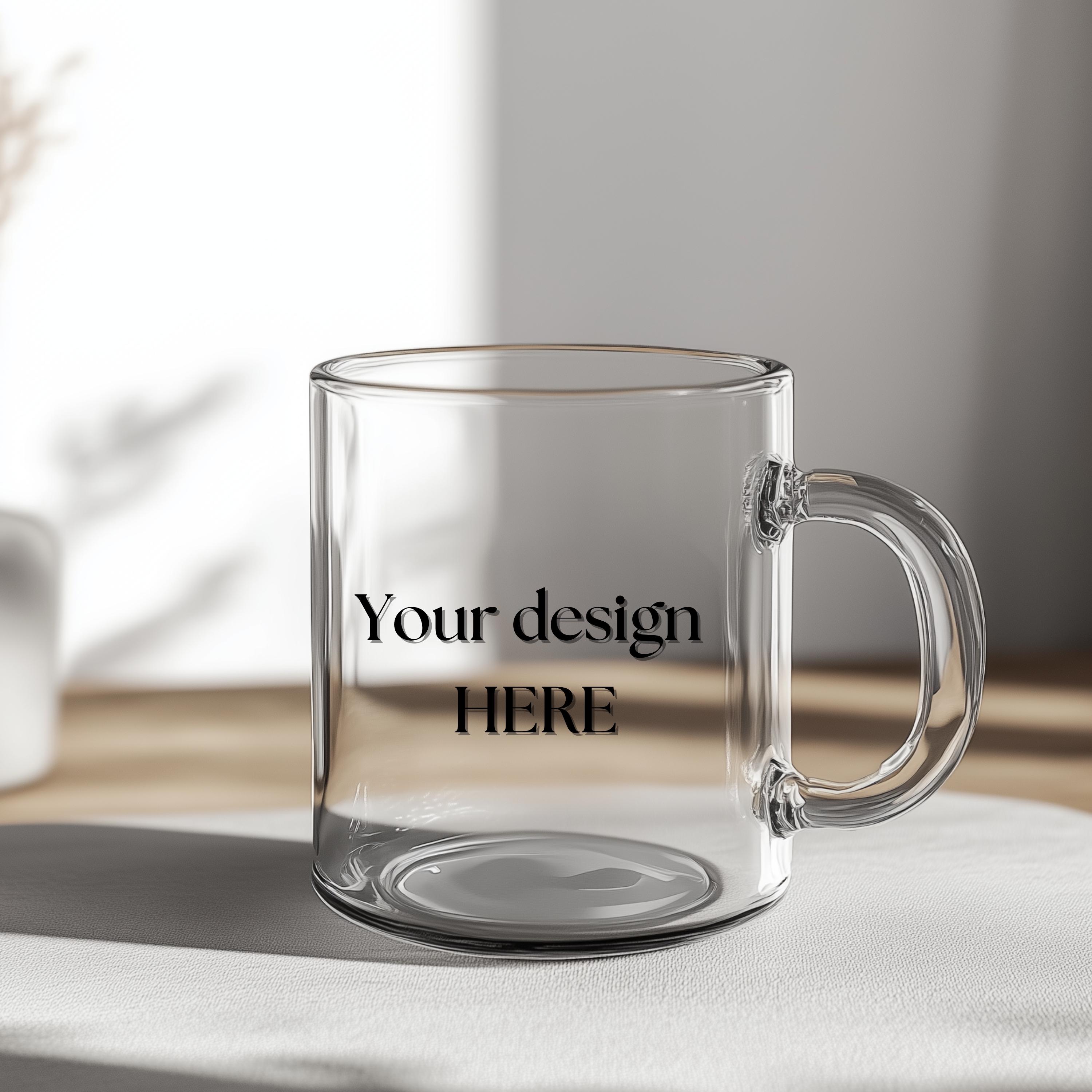 Glass Mug Mockup – Realistic Transparent Mug PSD & PNG, Product Mockup ...