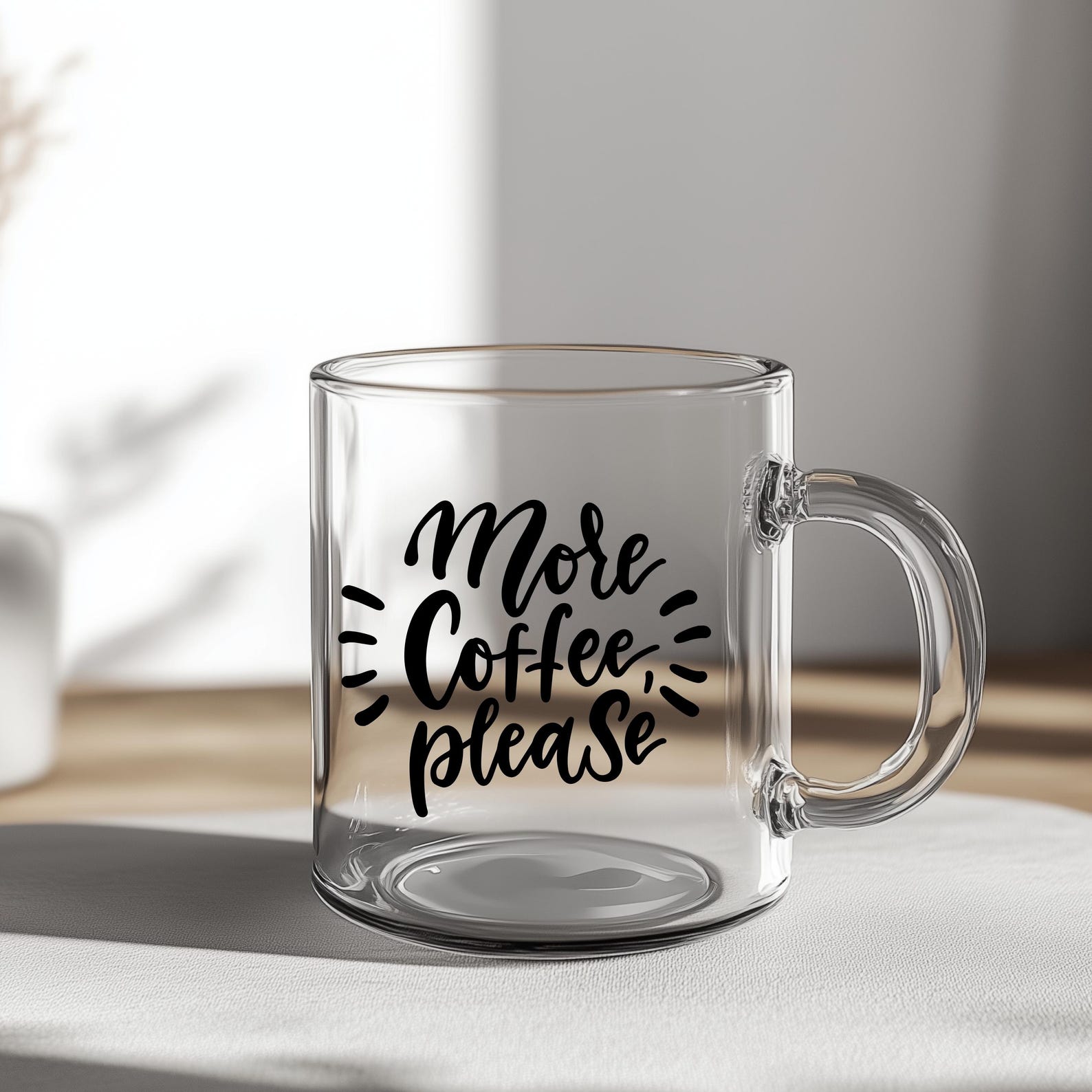 Glass Mug Mockup – Realistic Transparent Mug PSD & PNG, Product Mockup ...