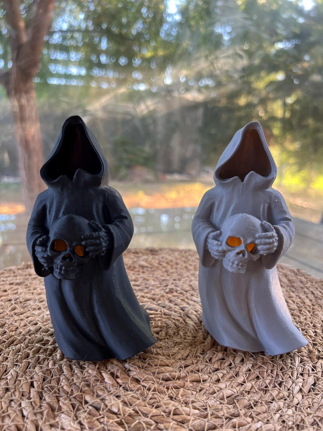 Grim Reaper Figurine With Tealight: 3D Printed Ghostly Halloween Decor ...