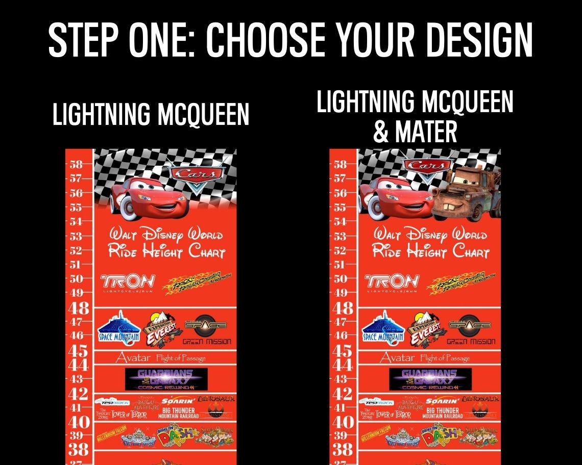 Lightning Mcqueen Disney Ride Height Requirement Chart, Cars-themed ...