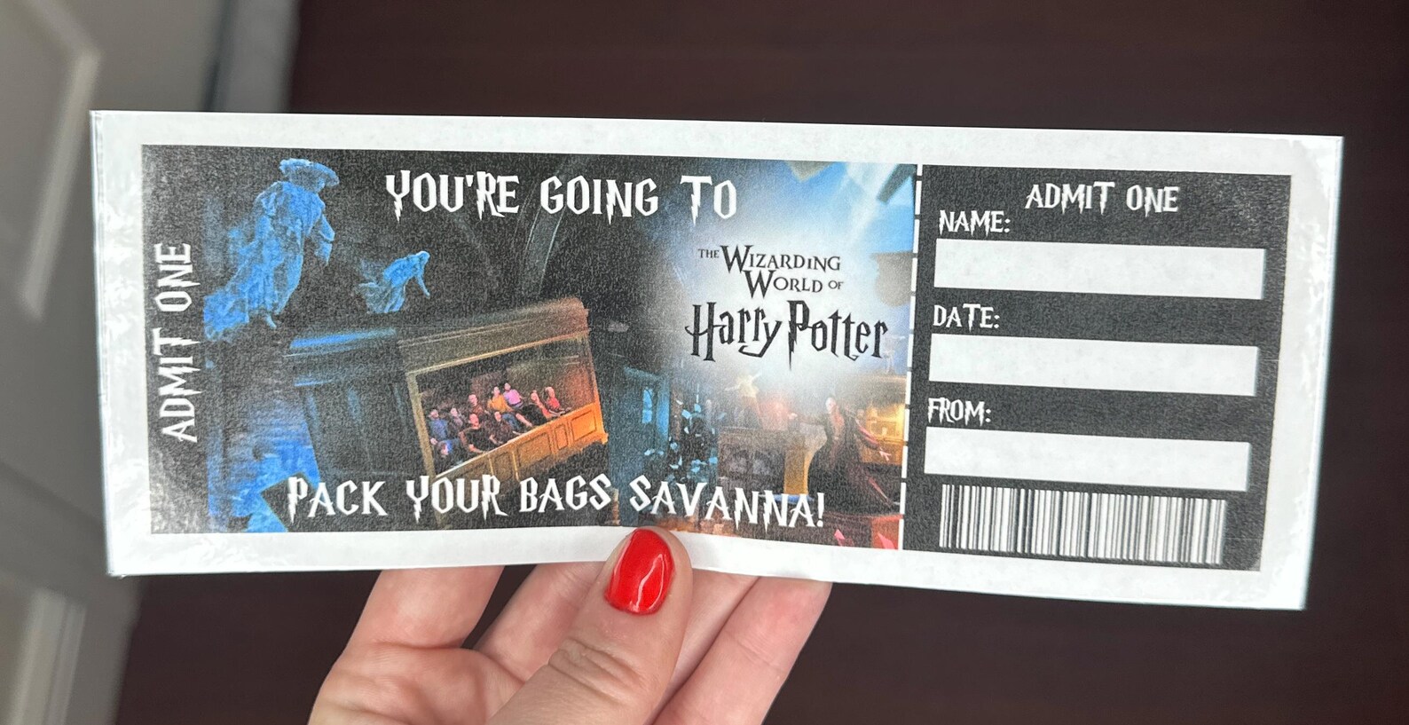 Editable Wizarding World of Universal Tickets, INSTANT DOWNLOAD ...