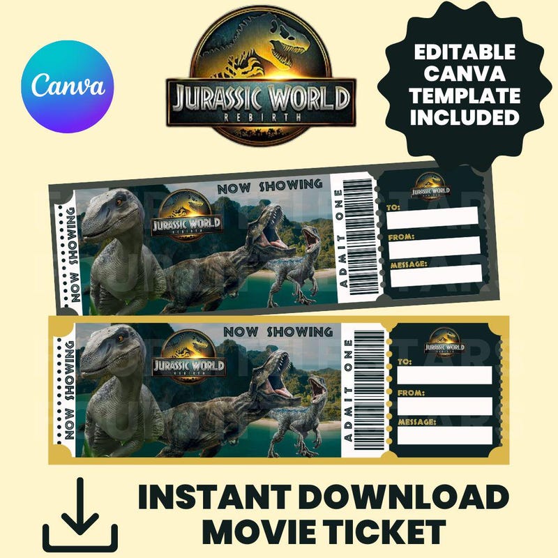 Jurassic World Rebirth Scan Codes - Etsy Australia