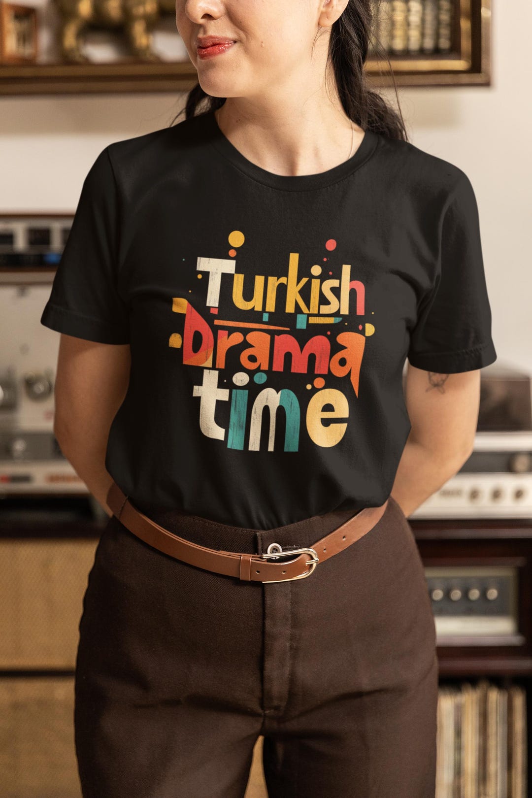 Turkish Drama Time T-shirt | Retro Dizi Watching Graphic Tee | Turk TV ...