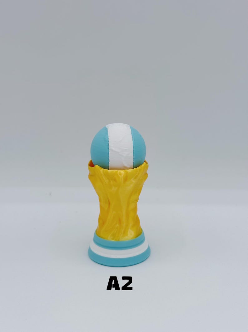 3D Printed World Cup Trophy Fidget Toys – Collectible Soccer Desk ...