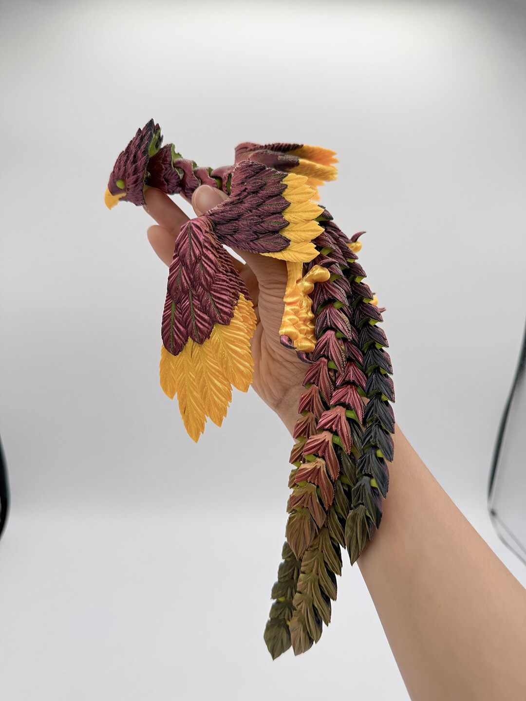 Featherflare Phoenix – Articulated 3D Printed Fantasy Bird Figurine - Etsy