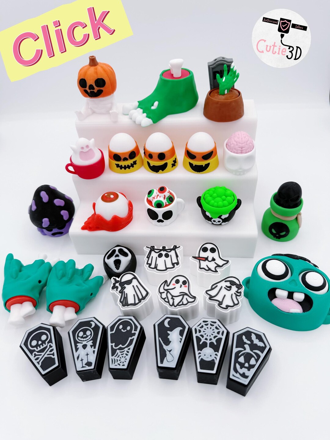 Halloween Clicker Fidget Keychain Toy | Mechanical Keyboard Switch | 3D ...