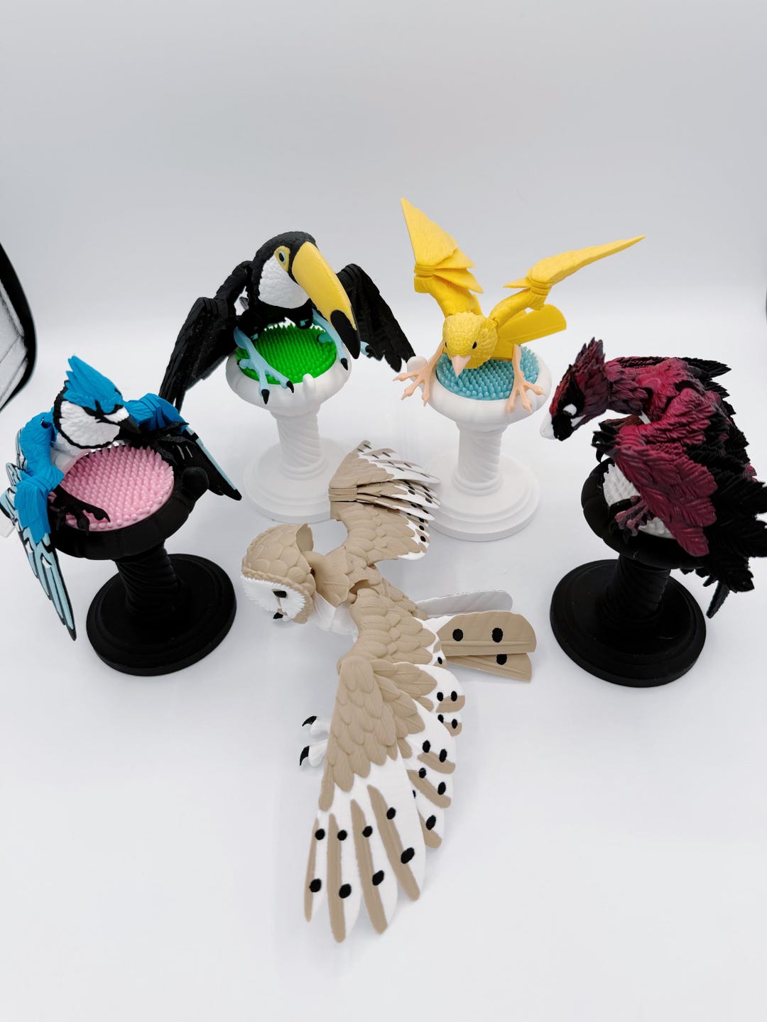 Bird Perch Buddies – Articulated 3D Printed Hinged Birds Collection ...