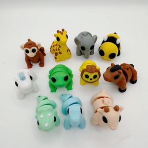 3D Printed Articulated Animal Keychain: Hinged Mini Pet Charm - Etsy