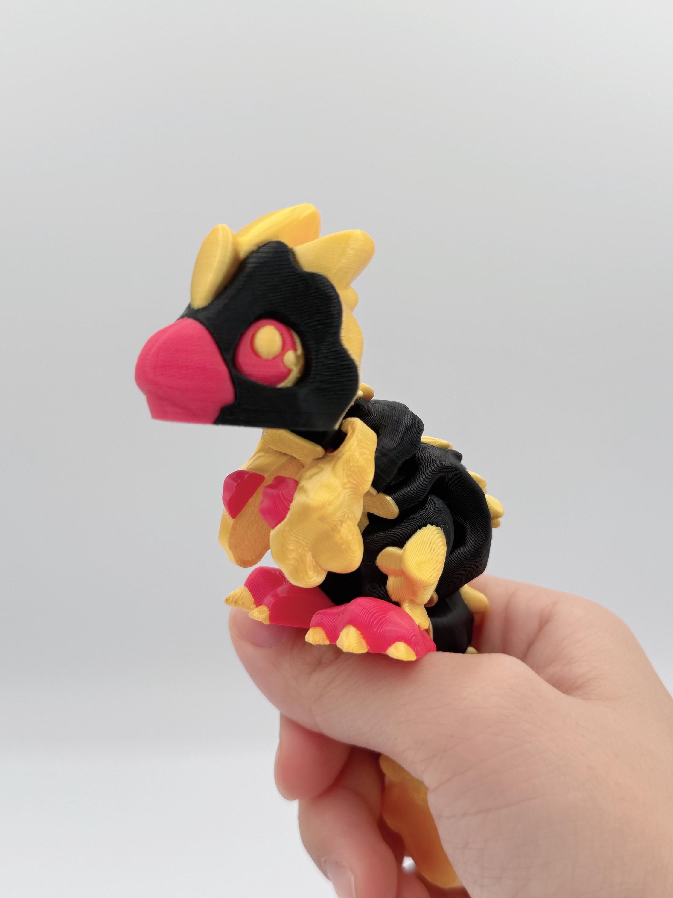 3D Printed Velociraptor Flexi - Articulated Toy for Kids & Collectors ...