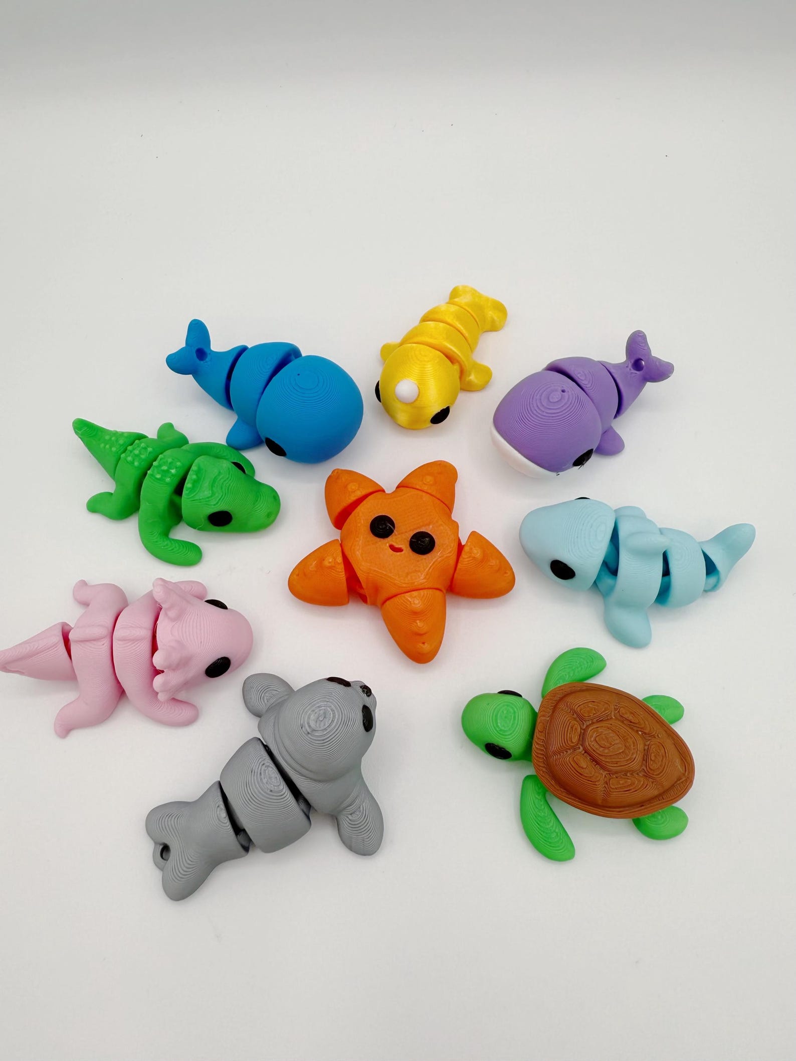 3D Printed Articulated Animal Keychain: Hinged Mini Pet Charm - Etsy