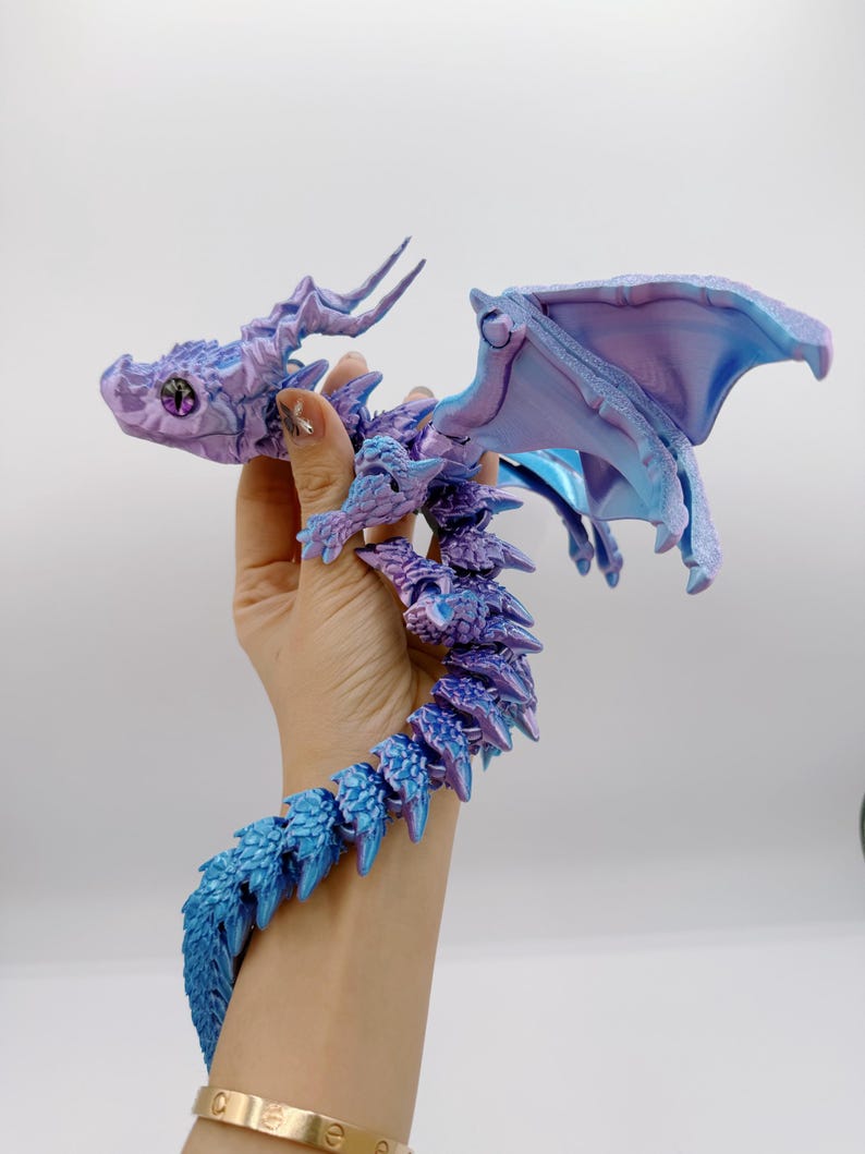 Articulated Battle Dragon – 3D Printed Winged Dragon Toy With Glass ...