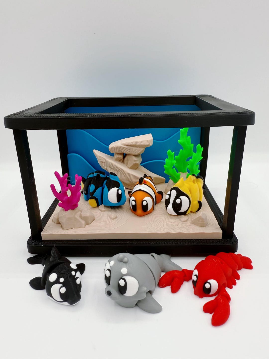 3D Printed Ocean Friends Playset – Marine Diorama With Coral and ...
