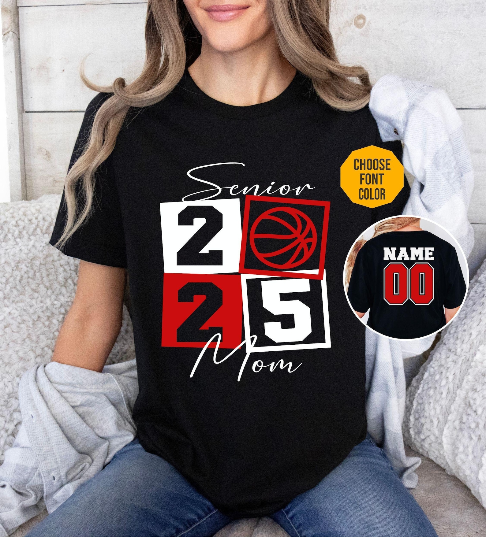 Custom Senior Mom Basketball Shirt, Senior Basketball Shirt Mom, Senior ...