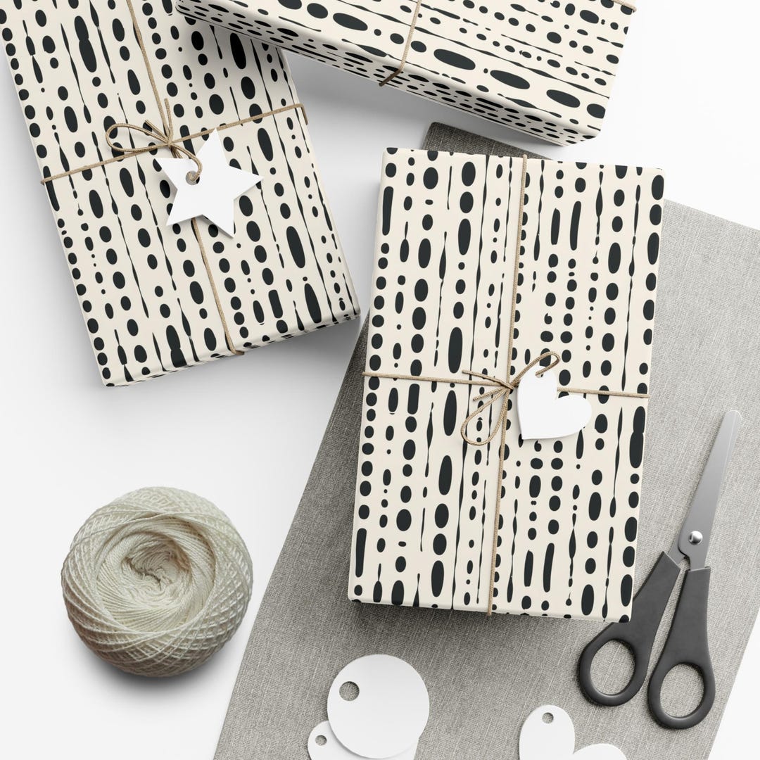 Wrapping Paper Abstract Shape Gift Wrap, Festive Present Packaging ...