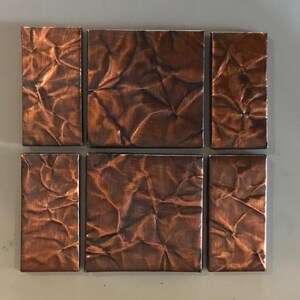 Set of Copper Tiles for Kitchen Backsplash or Shower textured Not ...