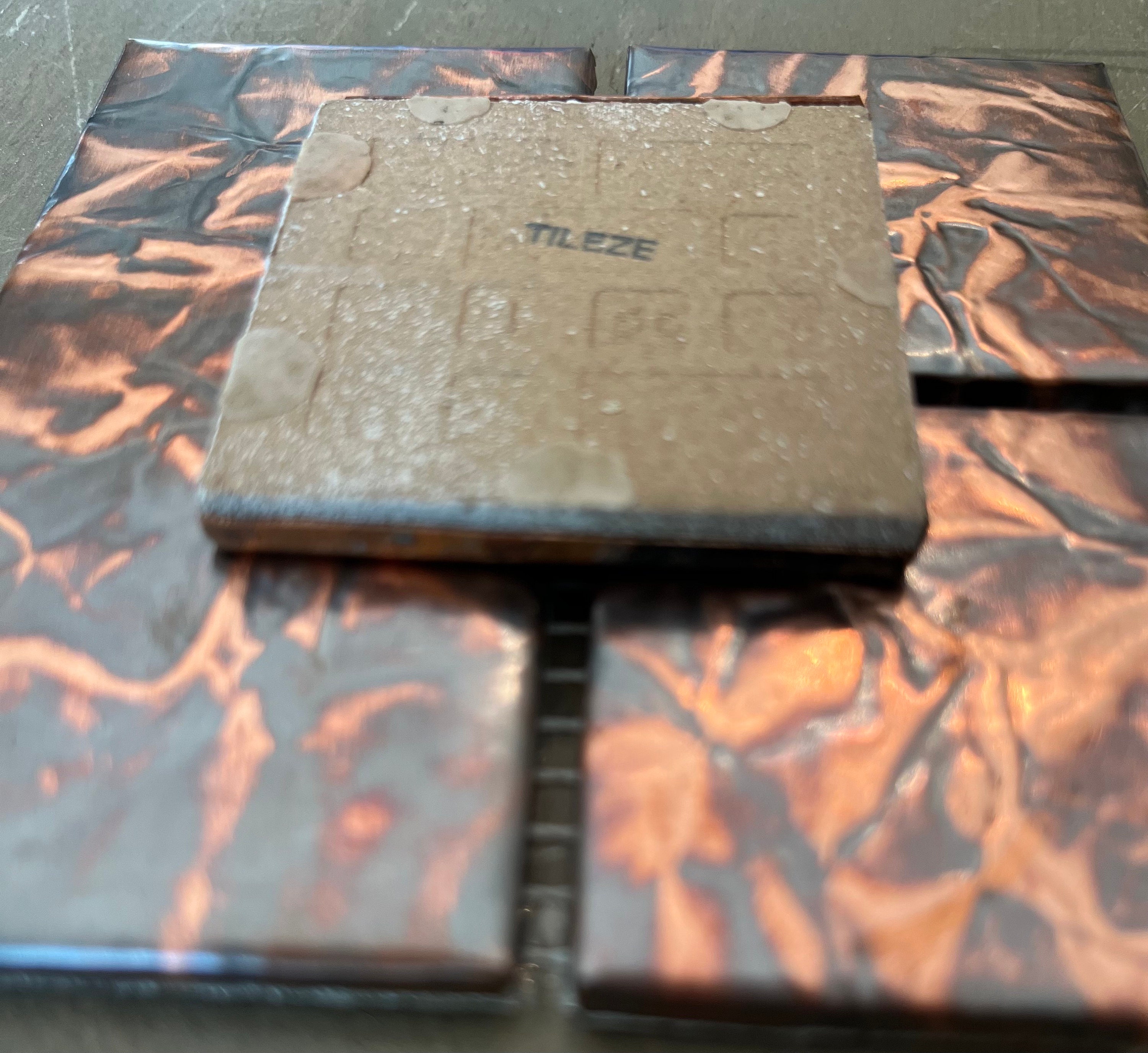WHISKEY RIVER Copper Tile Accent Liner ~textured~ Natural Dark Oxidized ...