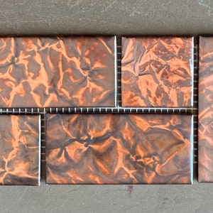 WHISKEY RIVER Copper Tile Accent Liner ~textured~ Natural Dark Oxidized ...