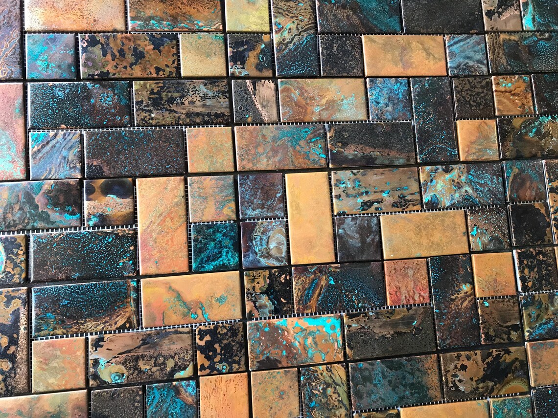Genuine Copper Tile Border 4”x12” Architectural Salvage Vibe for ...