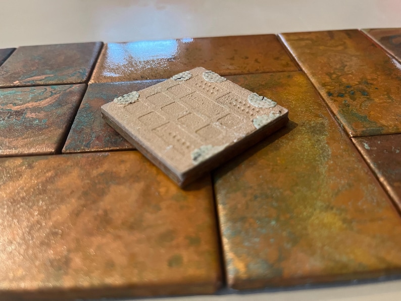 Genuine Copper Wall Tile Border With Patina for Kitchen Backsplash ...