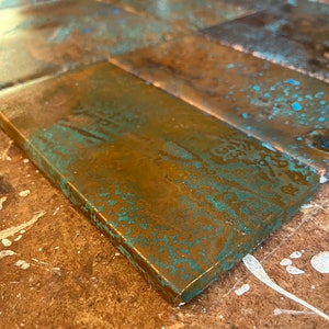 Set of Copper Tiles for Kitchen Backsplash Accent Wall One of a Kind ...