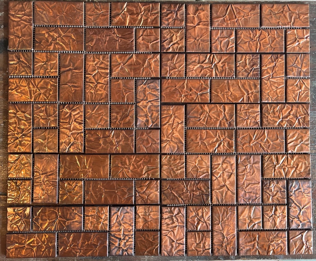 WHISKEY RIVER Copper Tile Accent Liner ~textured~ Natural Dark Oxidized ...