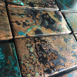 3x6 Genuine Copper Tile With Industrial Vibe for Kitchen Backsplash or ...