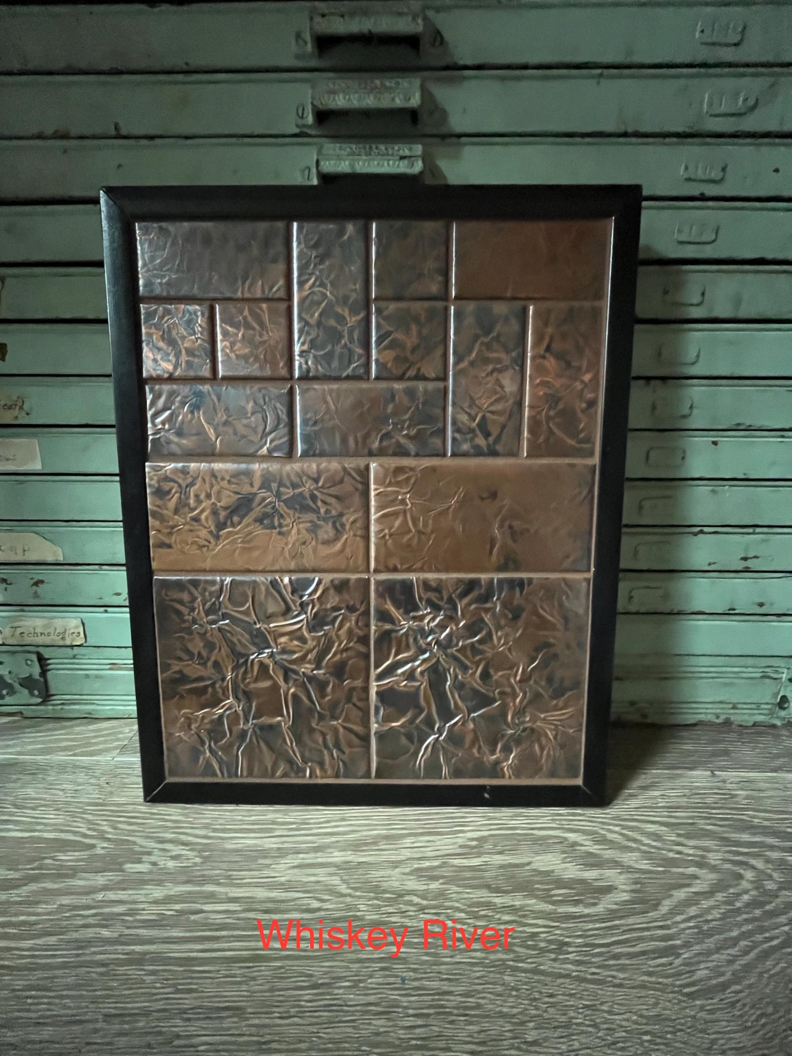 WHISKEY RIVER Copper Tile Accent Liner ~textured~ Natural Dark Oxidized ...