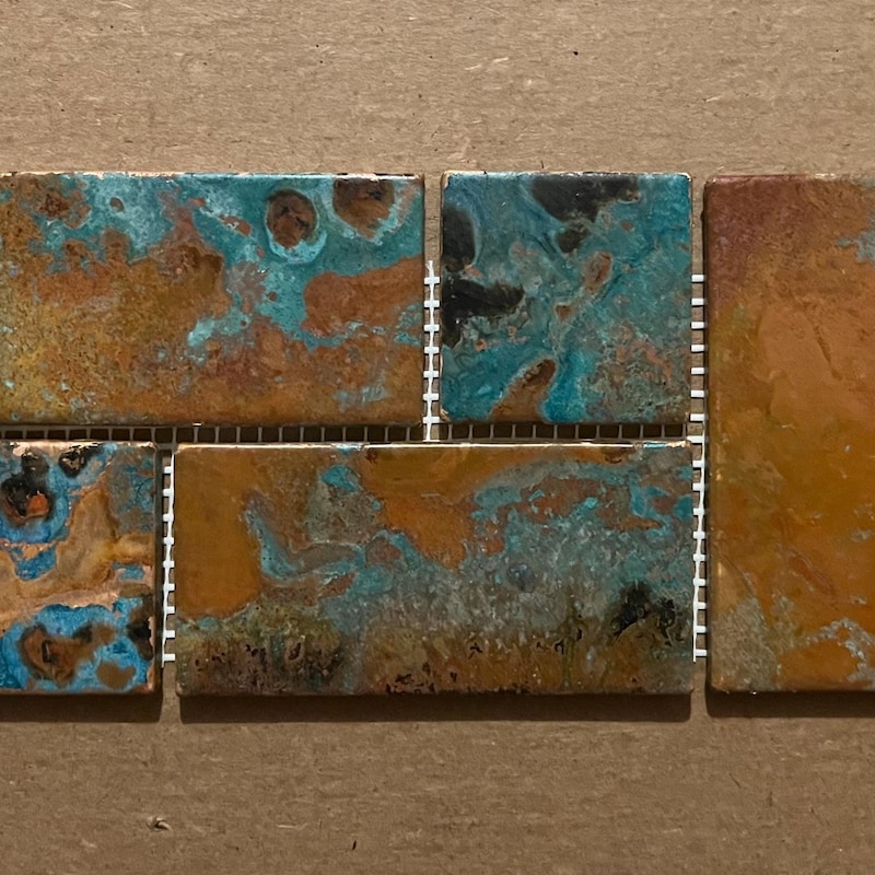 Copper Mosaic Stone Tiles - Etsy