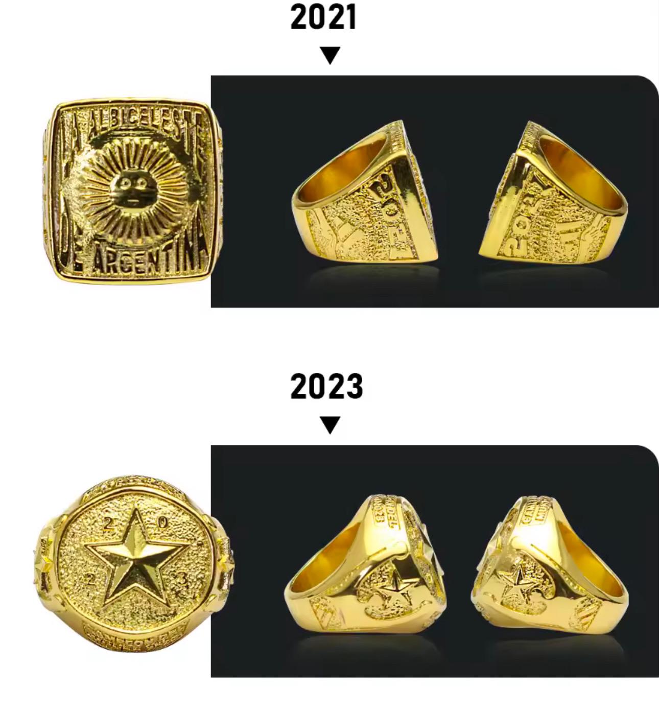 Lionel Messi 8 Championship Ring Set 2009-2023 Eight Ballon D'ors ...