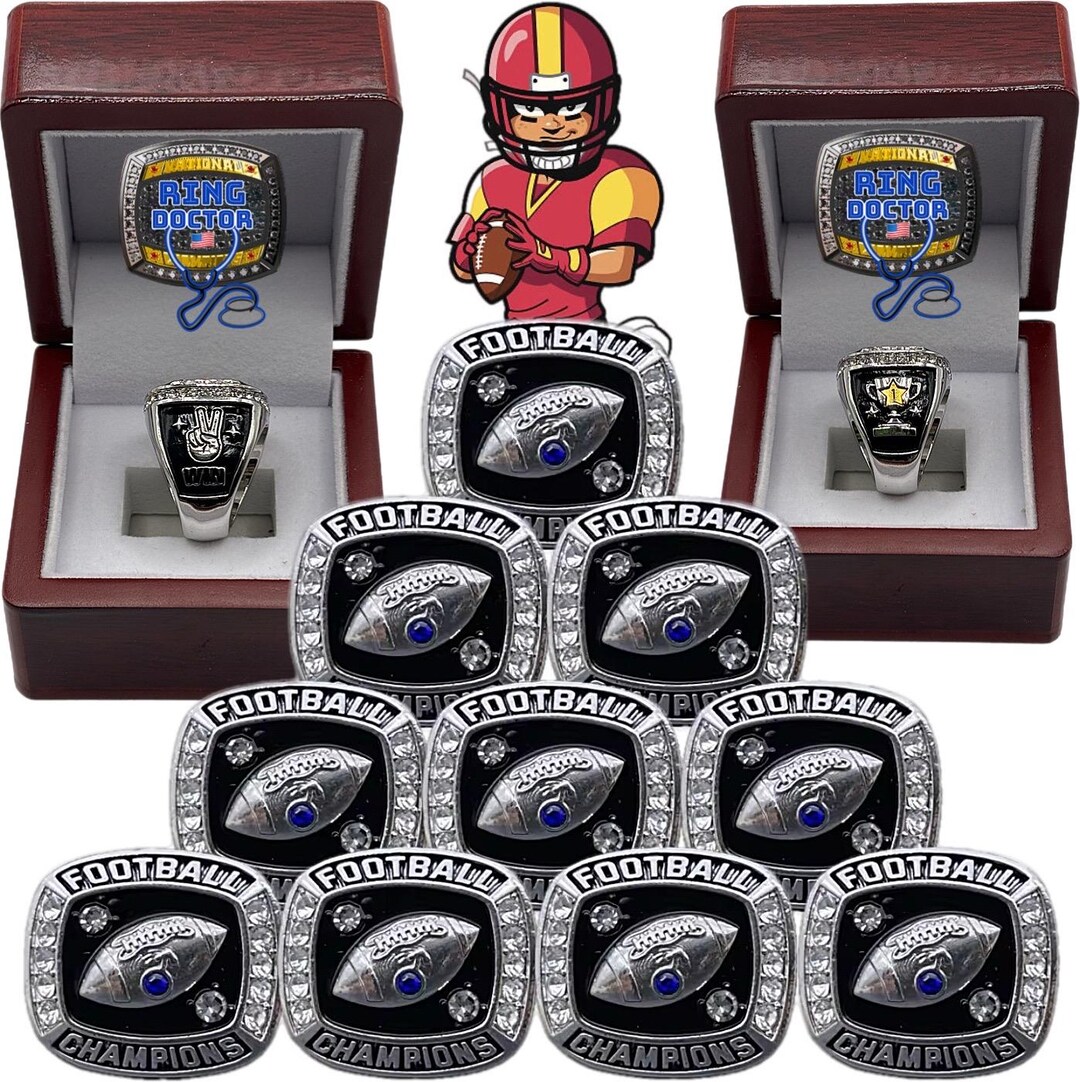 2025 Kids Children Championship Football Ring Trophy Ring Teen League ...