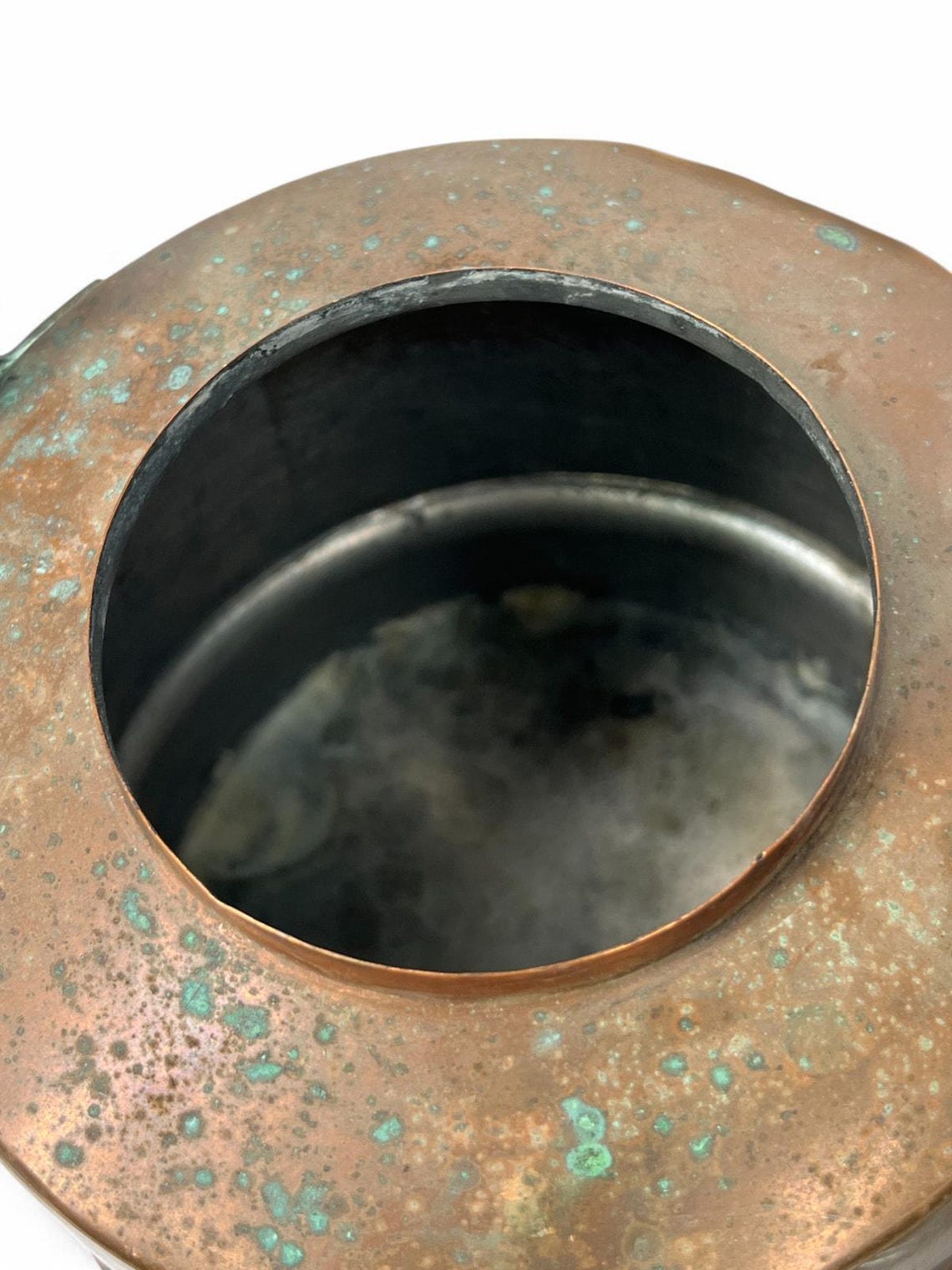 Antique Vintage Dovetail Copper Patina Teapot Kettle Smith Stove ...