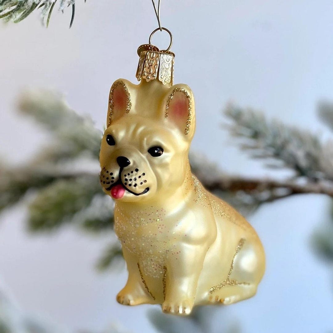 Old World Christmas | NWT | French Bulldog Frenchie Blown Glass Tree ...
