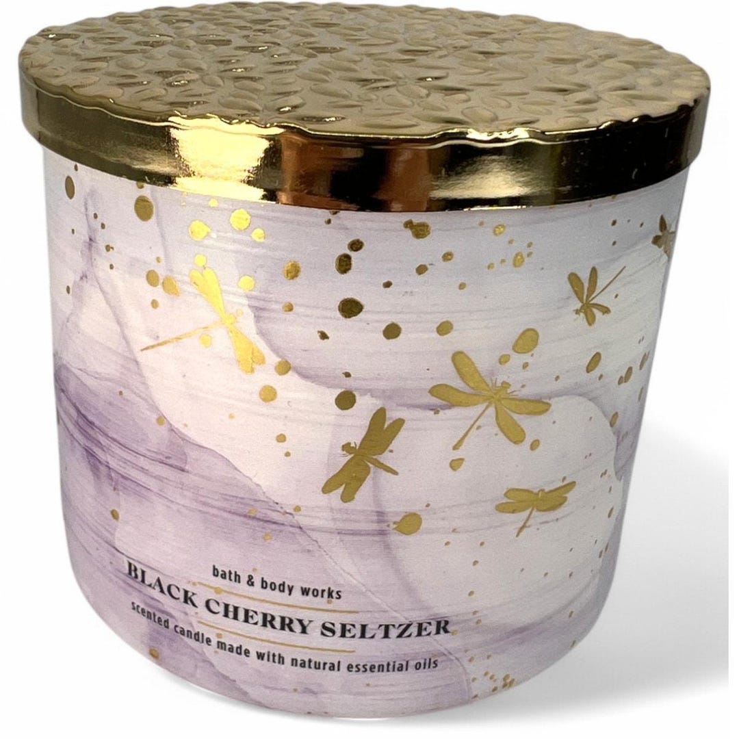 New Bath & Body Works Black Cherry Seltzer 3-wick Candle Jar Fruity ...