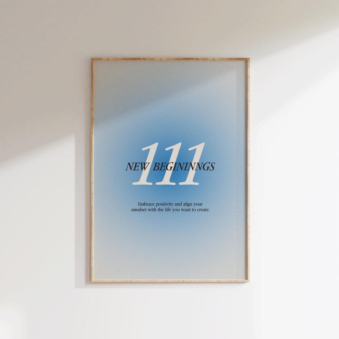 Angel Number 111 Poster | Dorm Room Decor, Bedroom Decor, Wall Art ...