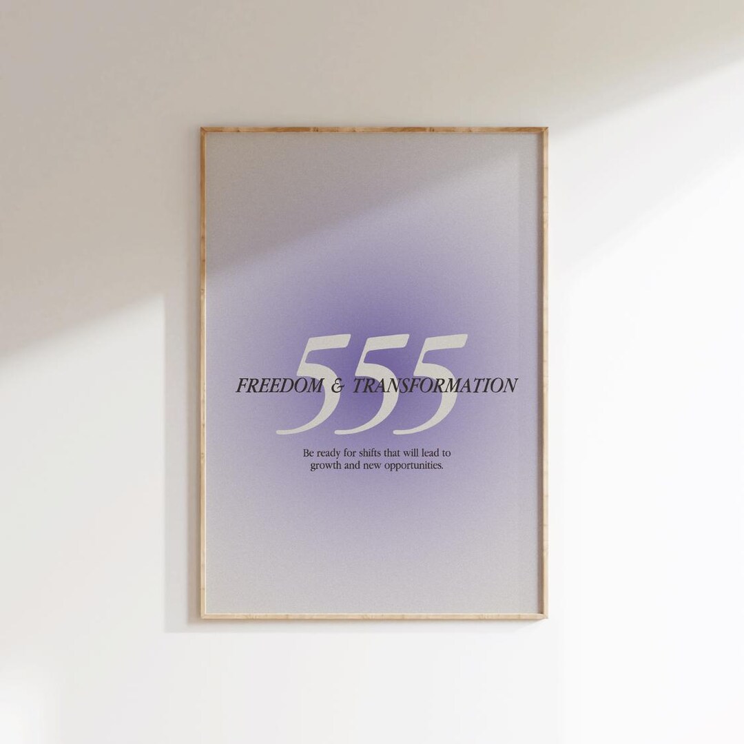 Angel Number 555 Poster | Dorm Room Decor, Bedroom Decor, Wall Art ...