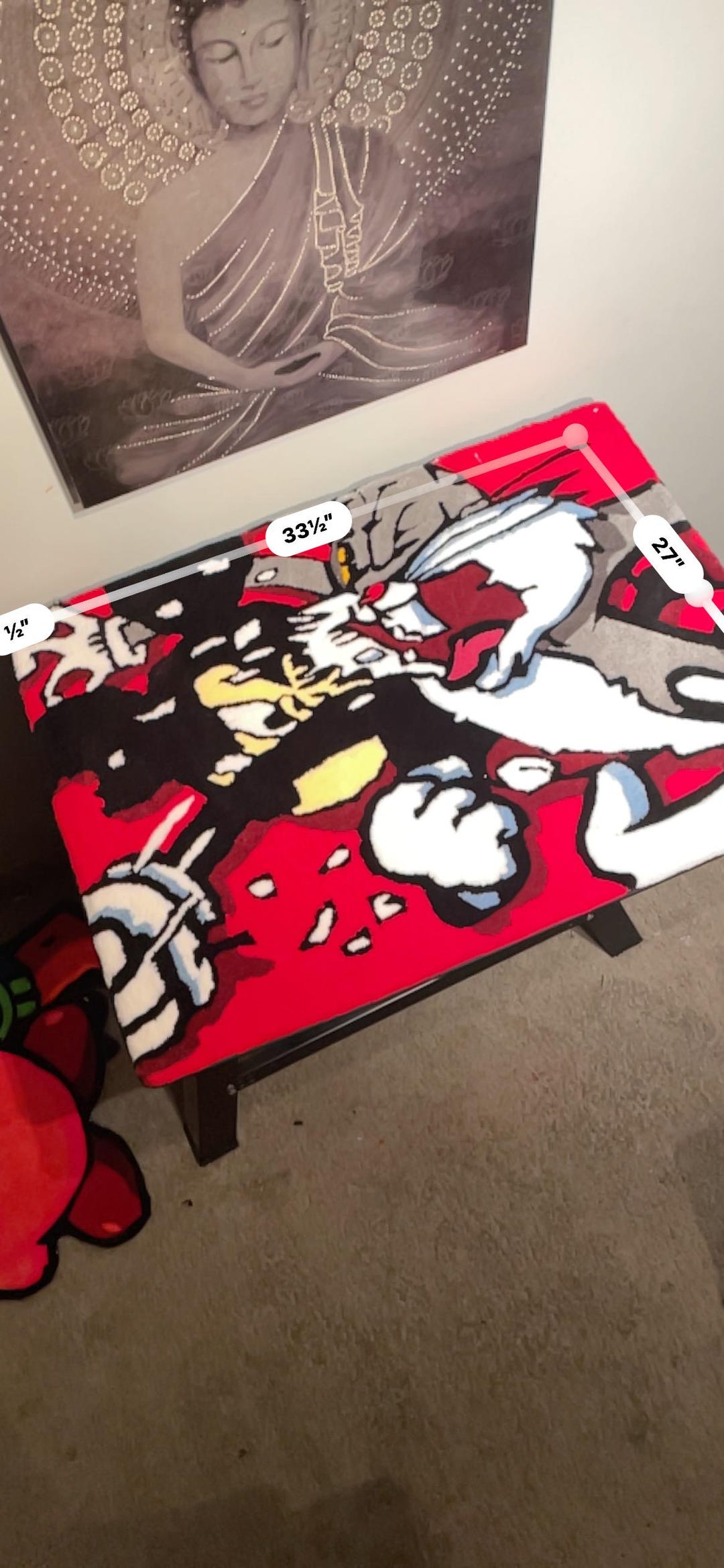 Mickey and Bugs Fight Tufted Rug - Etsy